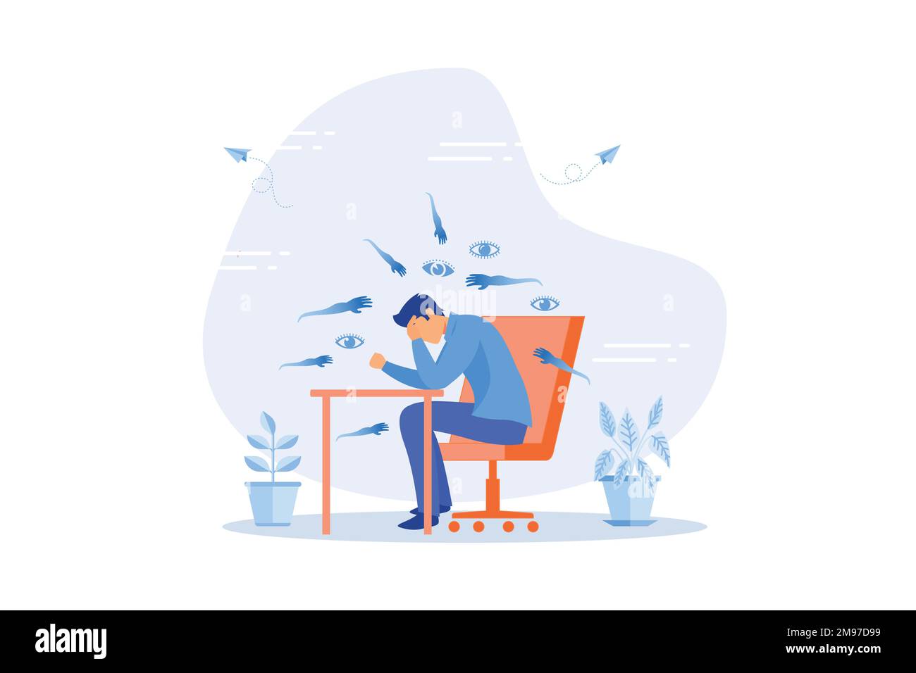 Psychology solitude fear mental Cut Out Stock Images & Pictures - Alamy