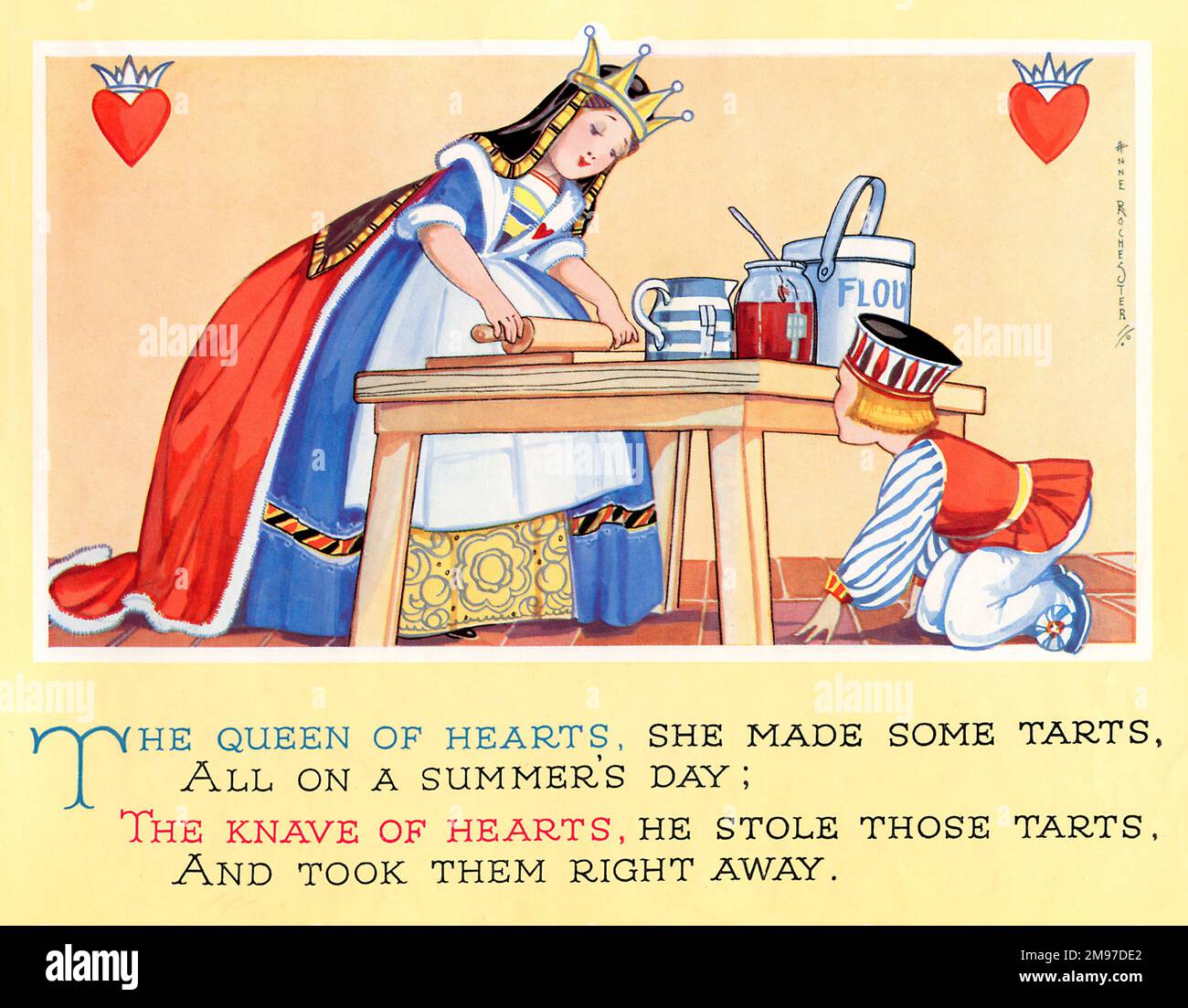 The Queen on Hearts, she made some tarts, all on a summer’s day; The ...