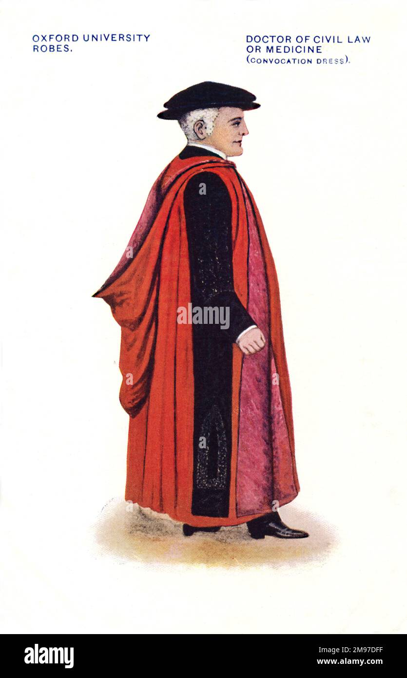 A Doctor of Music at Oxford University sporting a mortarboard and long ...