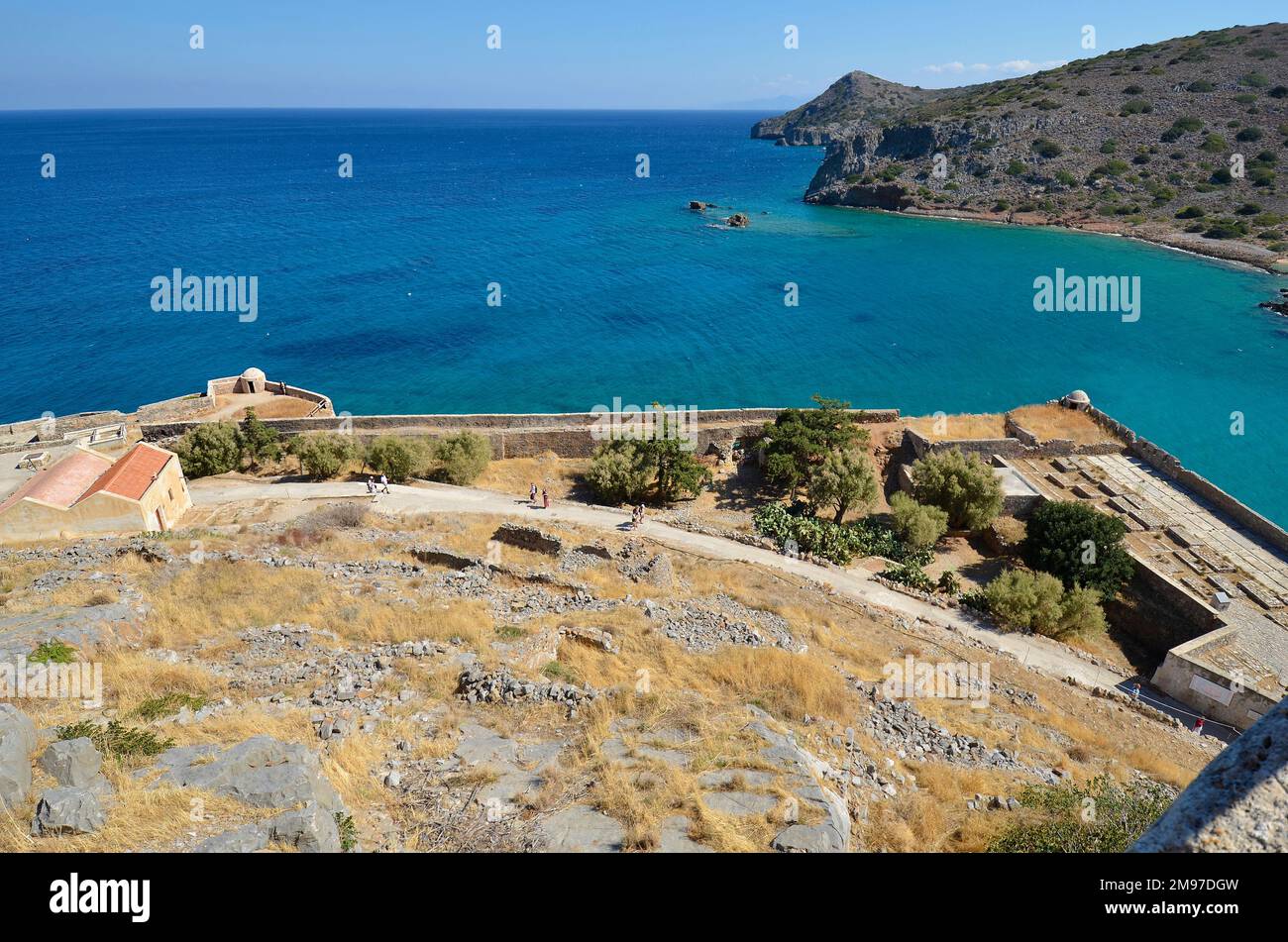 Greece, Crete, buildings built of stone in old Venetian Fortress ...