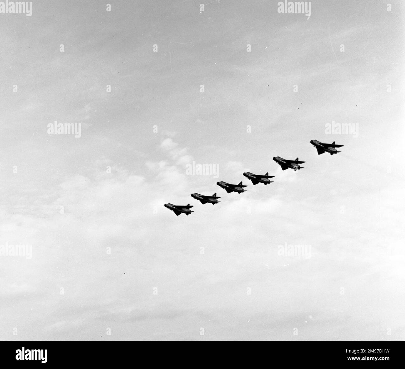 English Electric Lightnings x 6 from 92 Squadron RAF at Farnborough Air ...