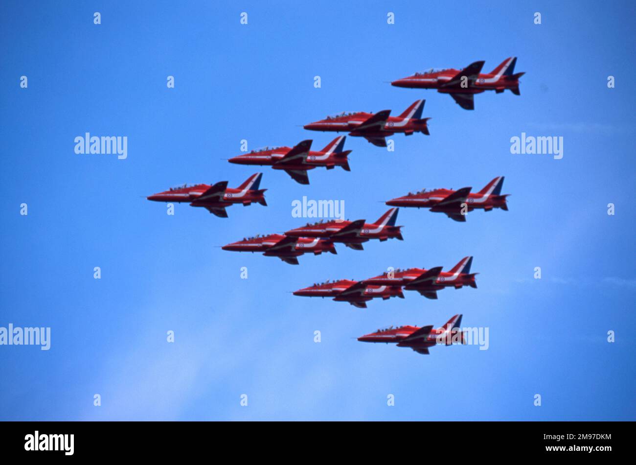 RAFAT RAF Red Arrows BAe Systems Hawks arrive at Cottesmore in May 2002 ...