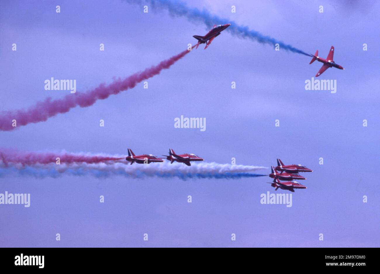 RAFAT RAF Red Arrows BAe Systems Hawks perform rollbacks during a ...