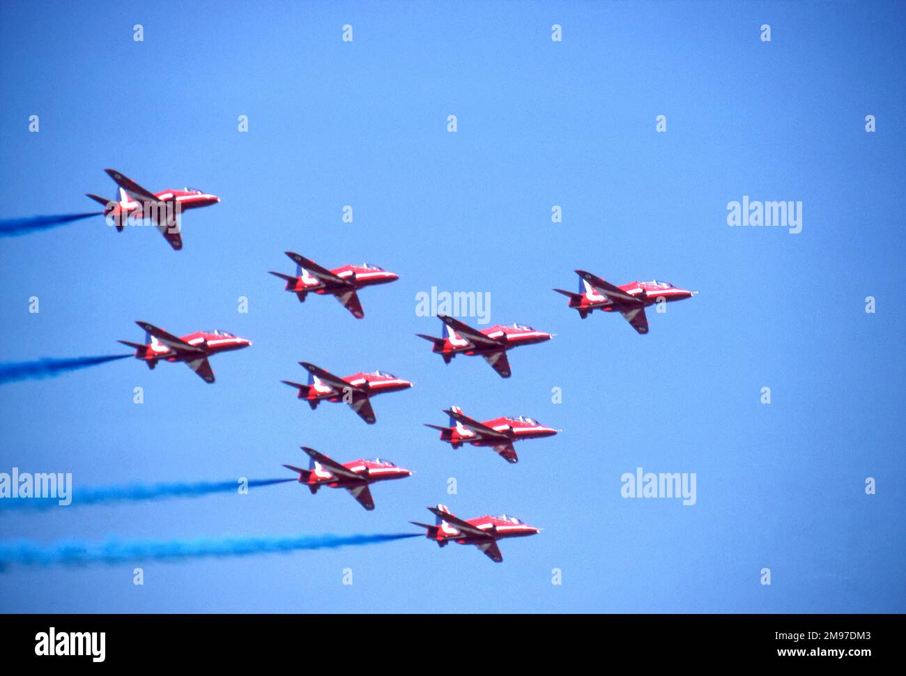RAFAT RAF Red Arrows BAe Systems Hawks fly in Tornado formation at ...