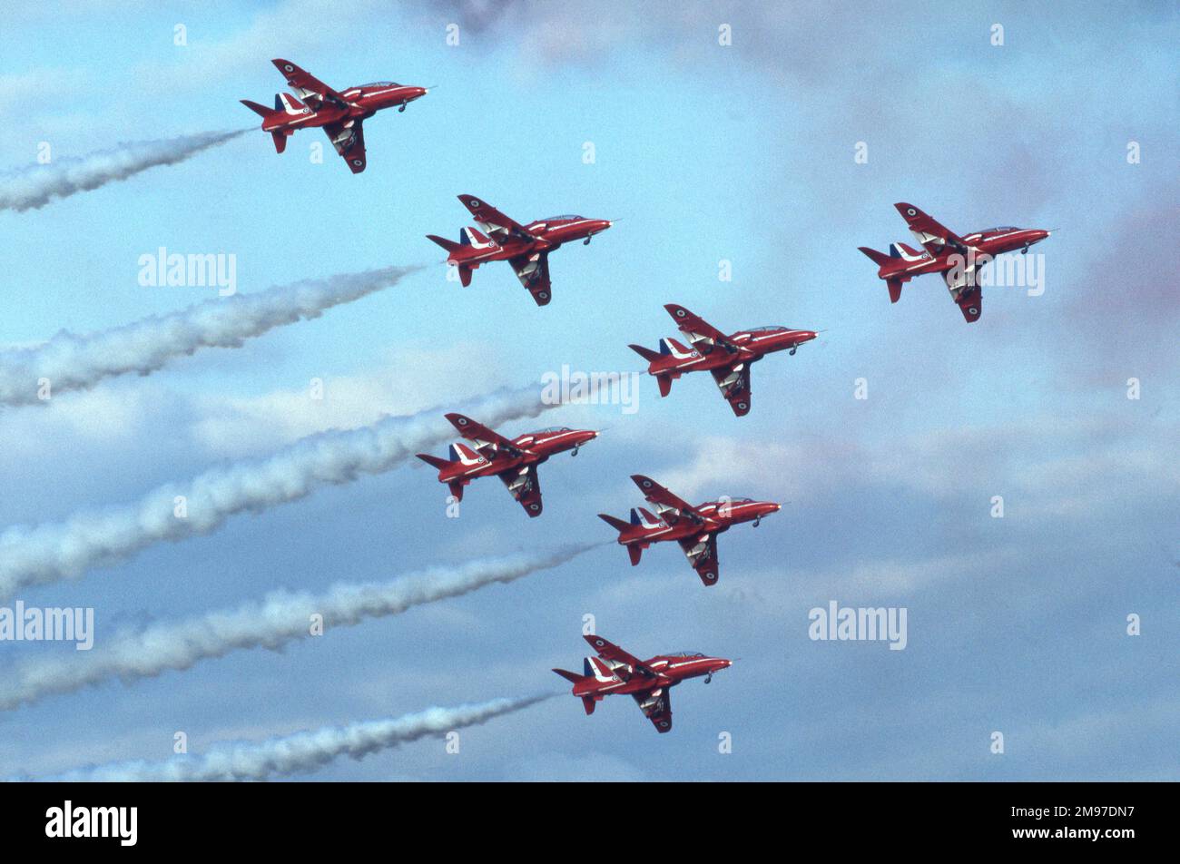 RAFAT RAF Red Arrows BAe Systems Hawks display with wheels down Stock ...