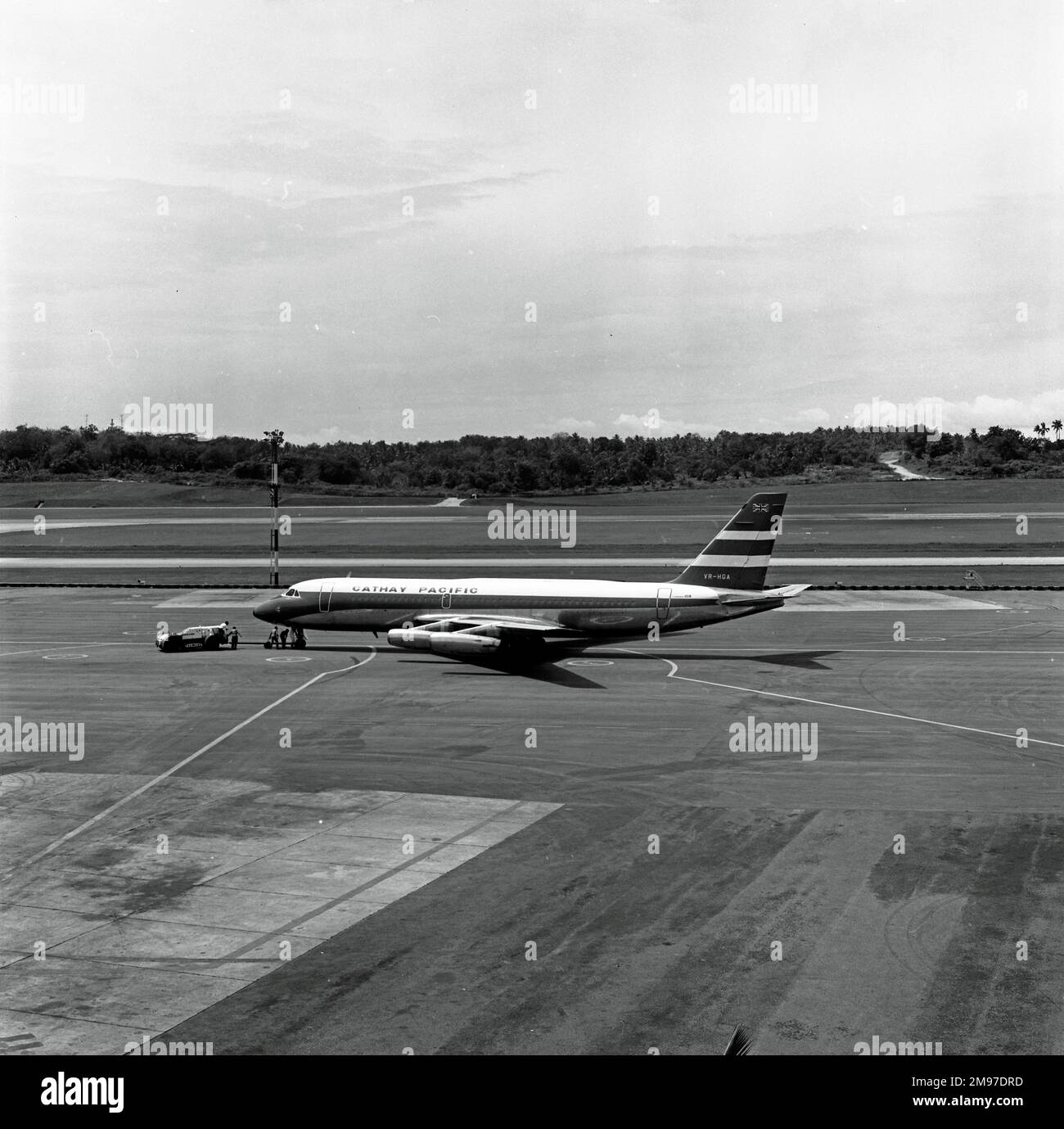 Convair CV880M VR-HGA of Cathay Pacific at Kuala Lumpur on 31 August ...