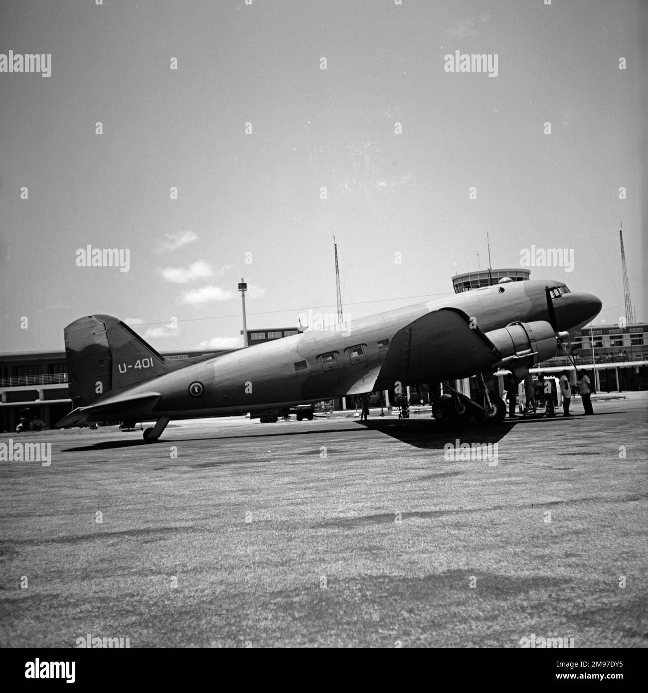 Douglas C-47 U-401 of the Uganda Army Air Force at Dar es Salaam ...