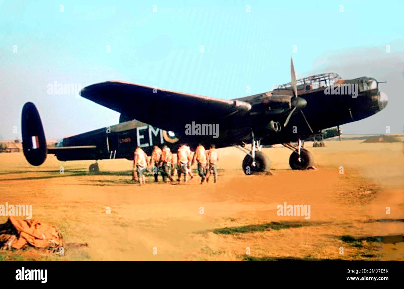 Avro 679 Manchester IA with its seven man crew about to board Stock ...