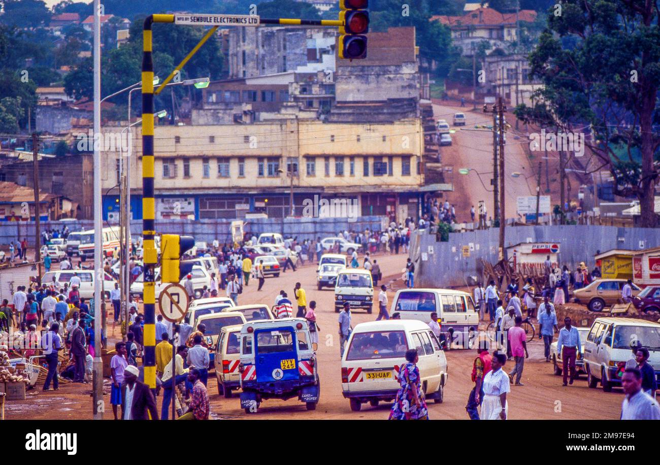 Uganda, Kampala; Traffic in busy street in the city Stock Photo - Alamy