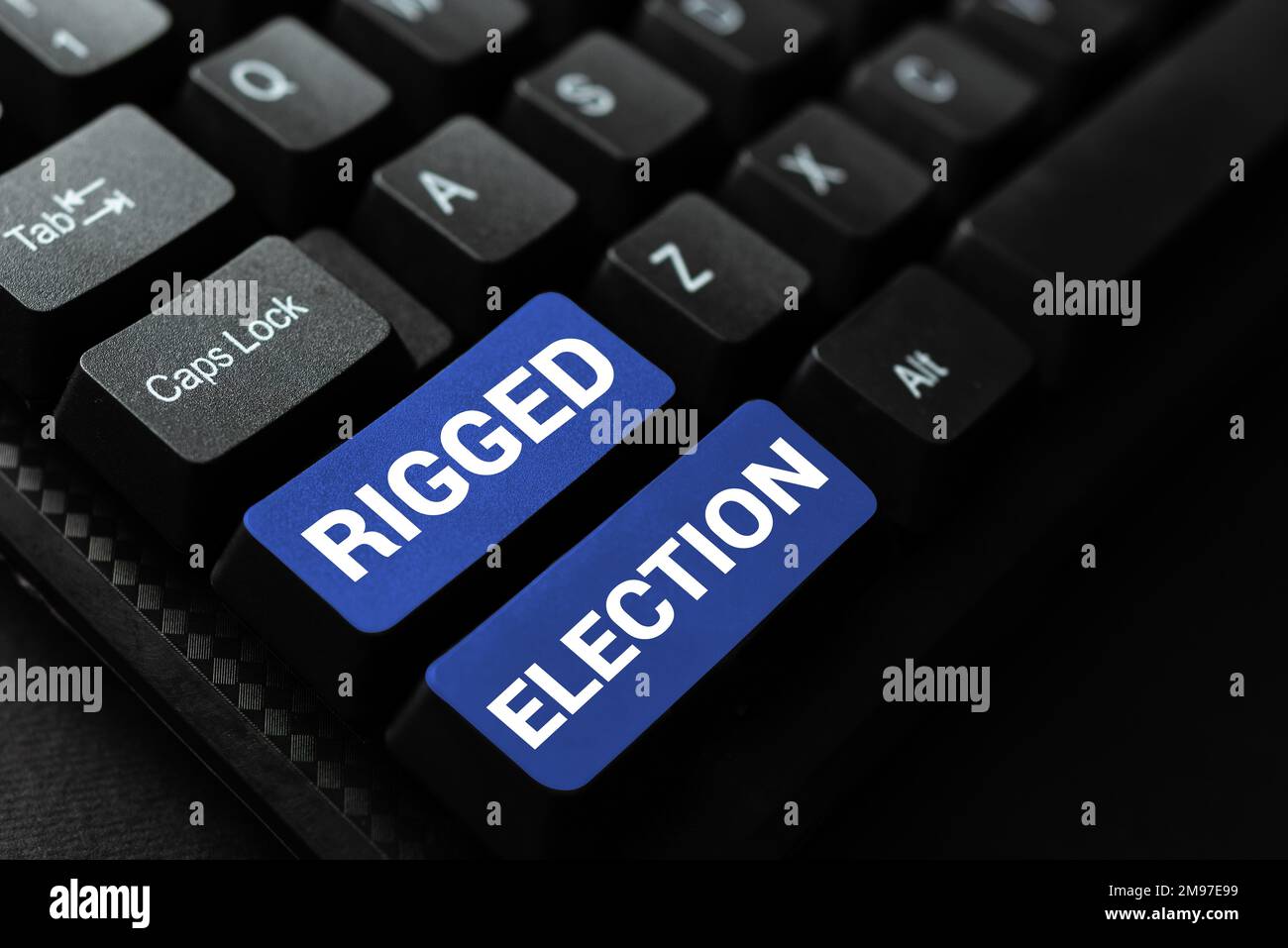 Handwriting text Rigged Election. Business idea Manage drilling ...