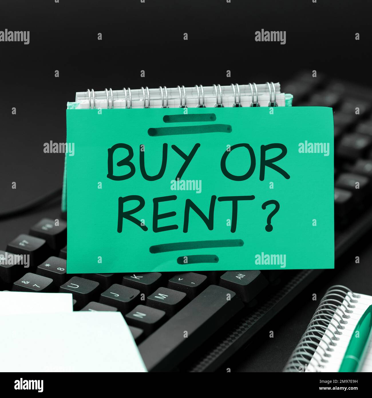Sign displaying Buy Or Rent. Conceptual photo Doubt between owning ...