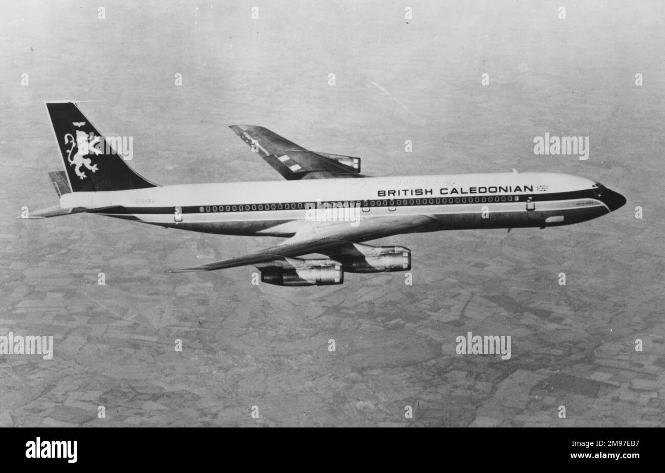 Boeing 707-320C - British Caledonian Stock Photo - Alamy