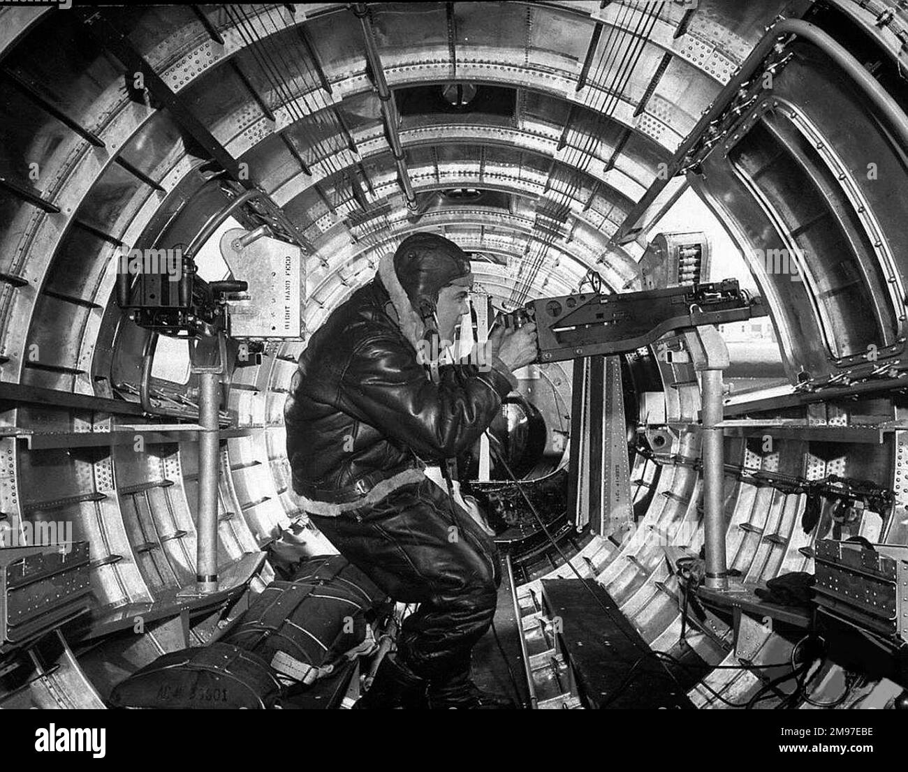 Boeing B-17 waist gunner Stock Photo - Alamy
