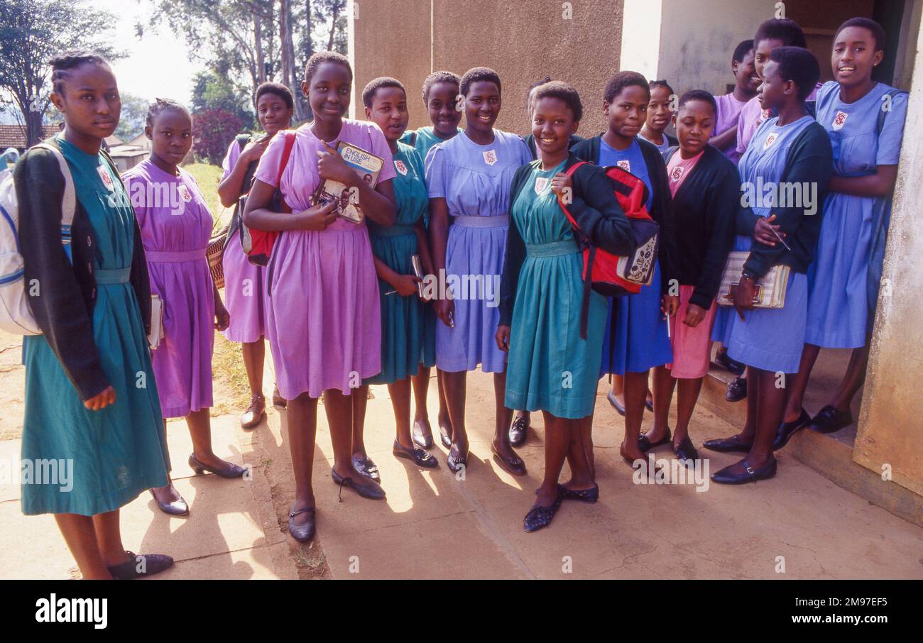 Uganda, Kampala; highschool girls at girls school Stock Photo - Alamy
