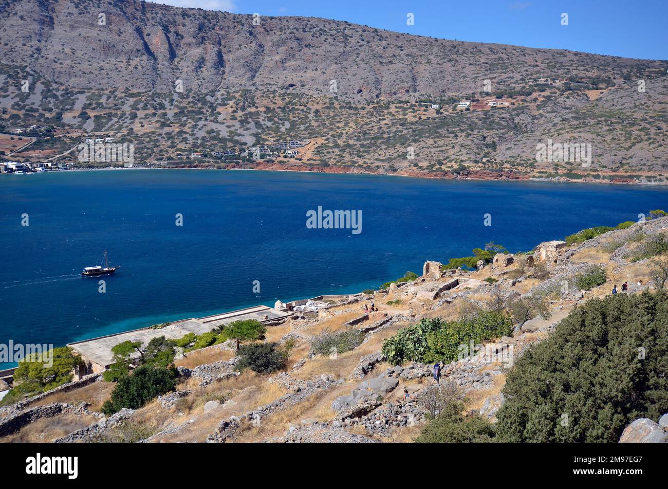 Greece, Crete, buildings built of stone in old Venetian Fortress ...