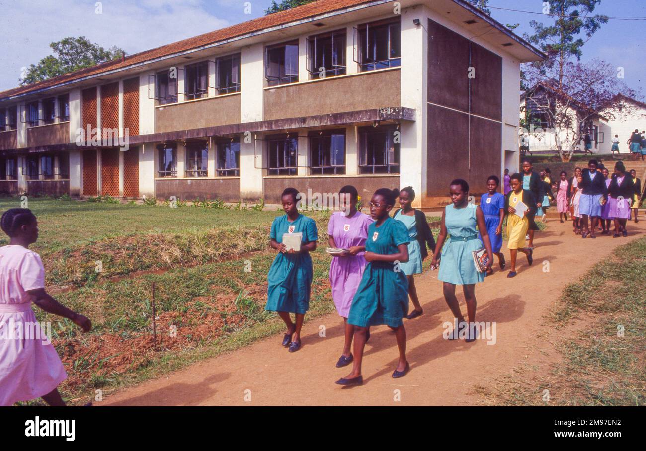 Uganda, Kampala; highschool girls at girls school Stock Photo - Alamy
