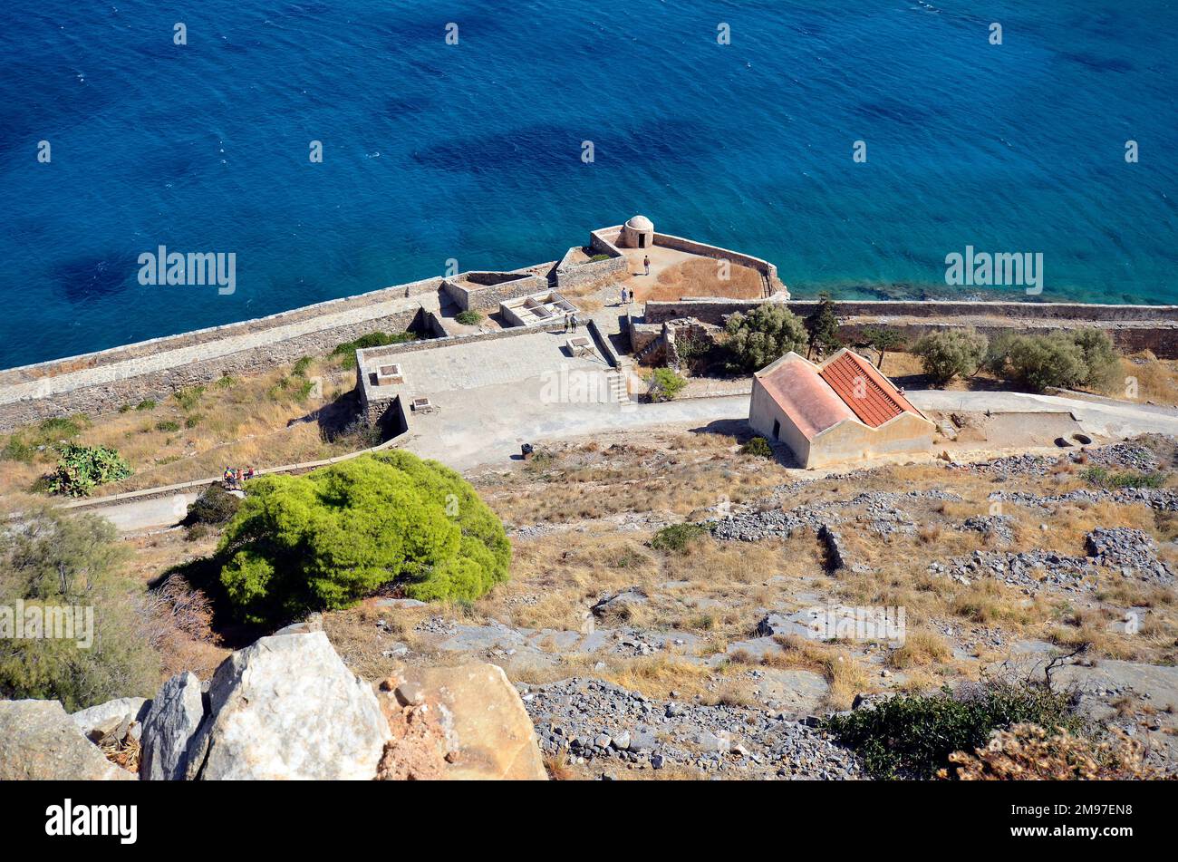 Greece, Crete, buildings built of stone in old Venetian Fortress ...