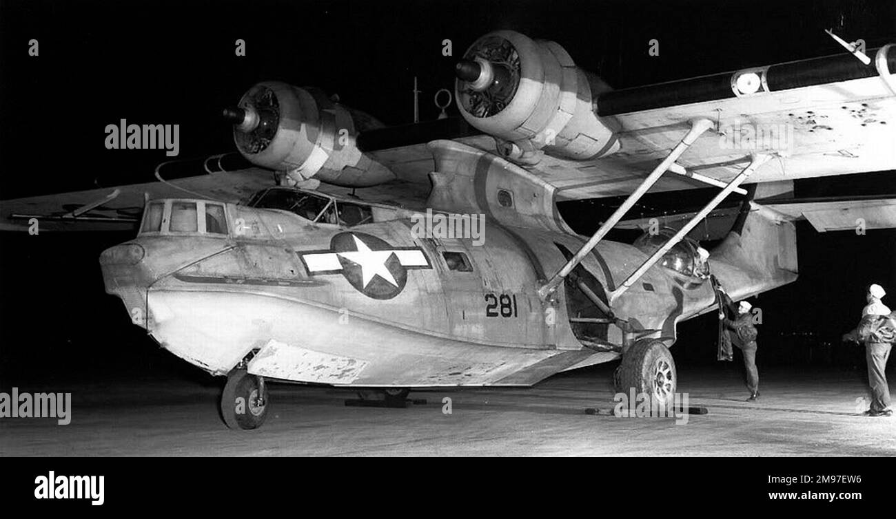 Consolidated PBY-5A (forward view, on the ground) readying to depart at ...