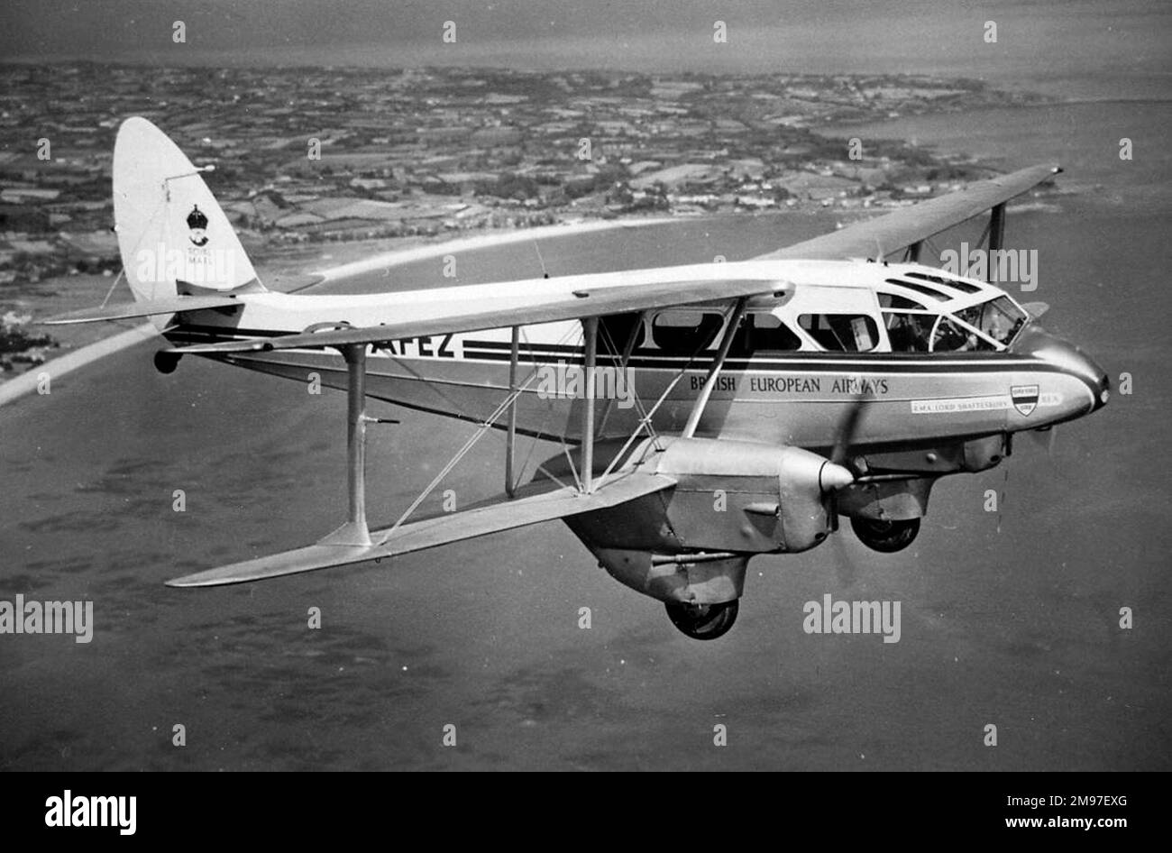 De Havilland DH89 Dragon Rapide first flown 17 April 1934. Of wooden ...