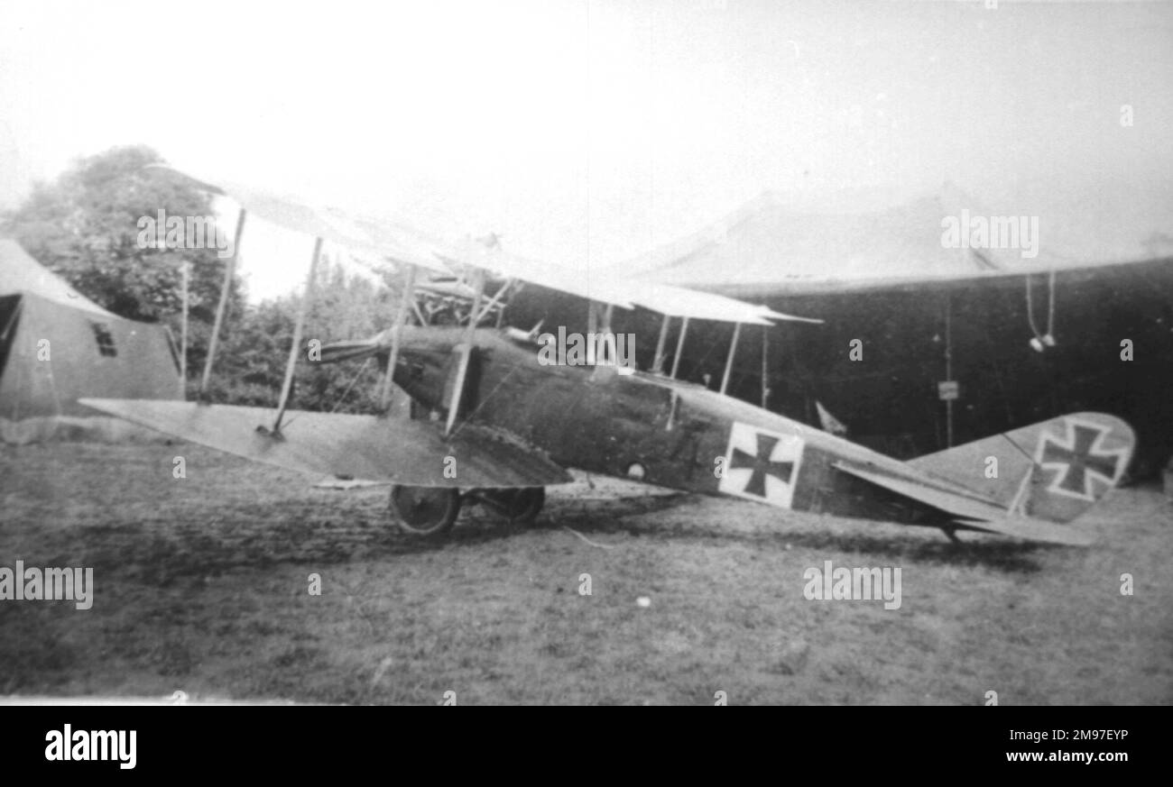 DFW C V German two-seater biplane, operational from early 1916. Seen ...