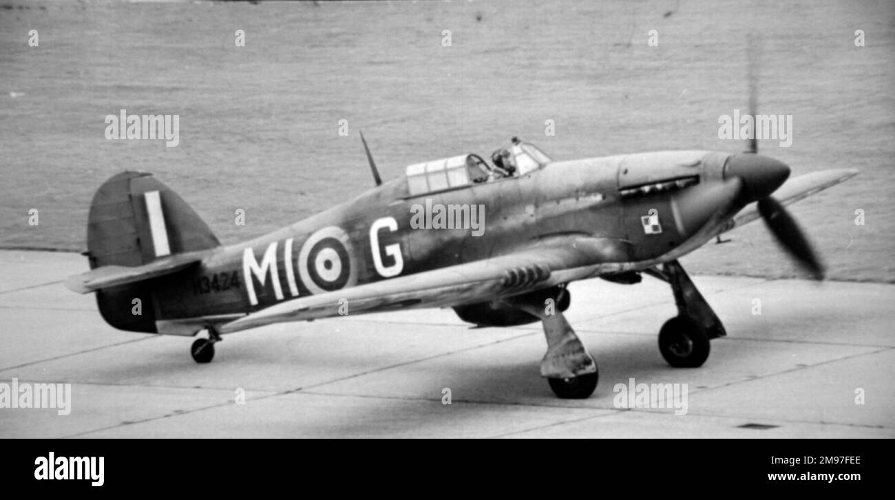 Hawker Hurricane 1A of Free Polish, (forward view), taxying Stock Photo ...