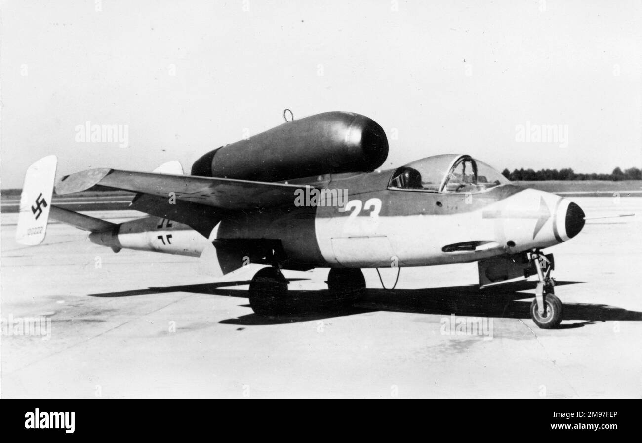 Heinkel He 162A -captured examples of the type were tested post-war by ...