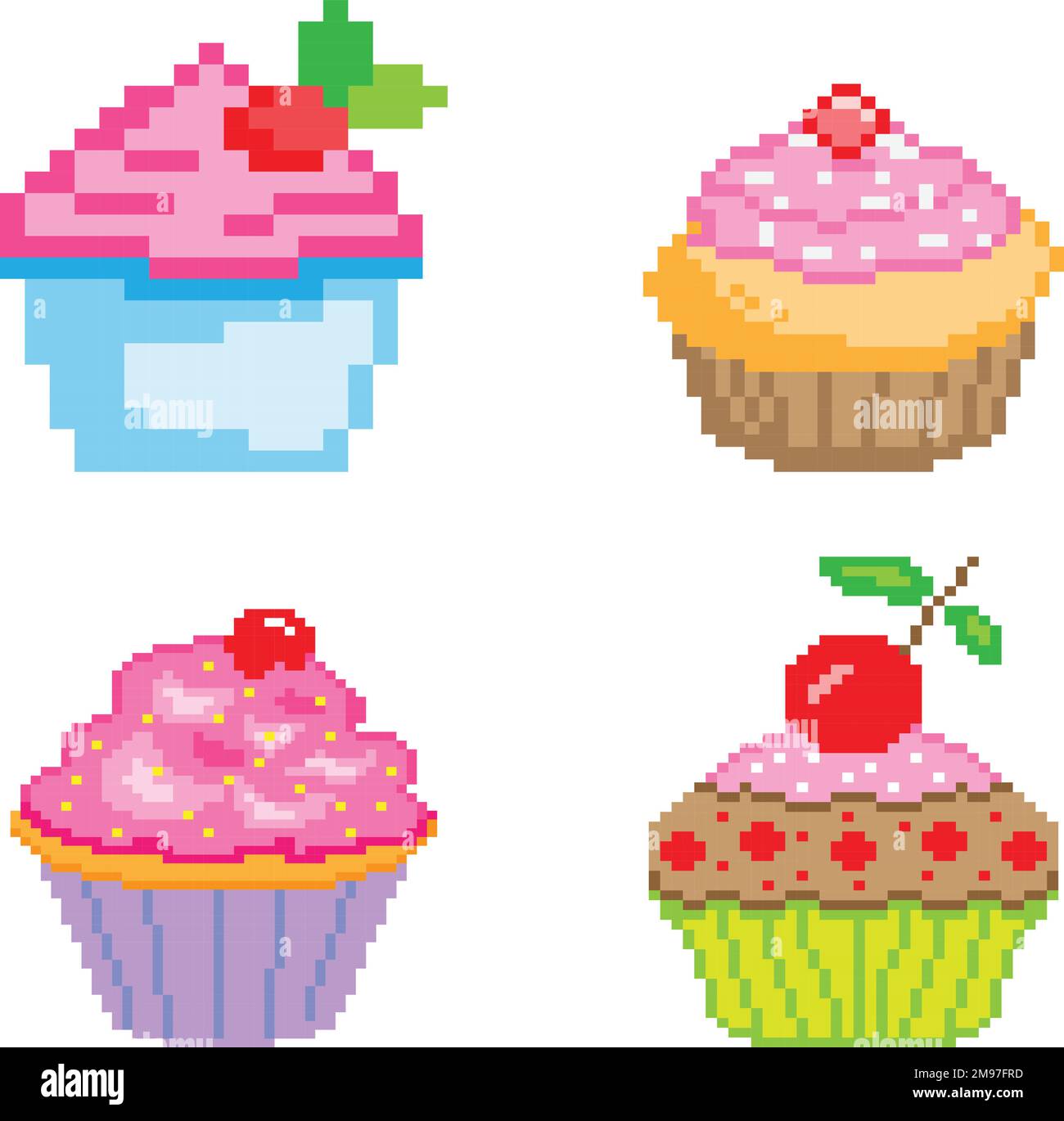 French fries pixel art fast Stock Vector Images - Alamy