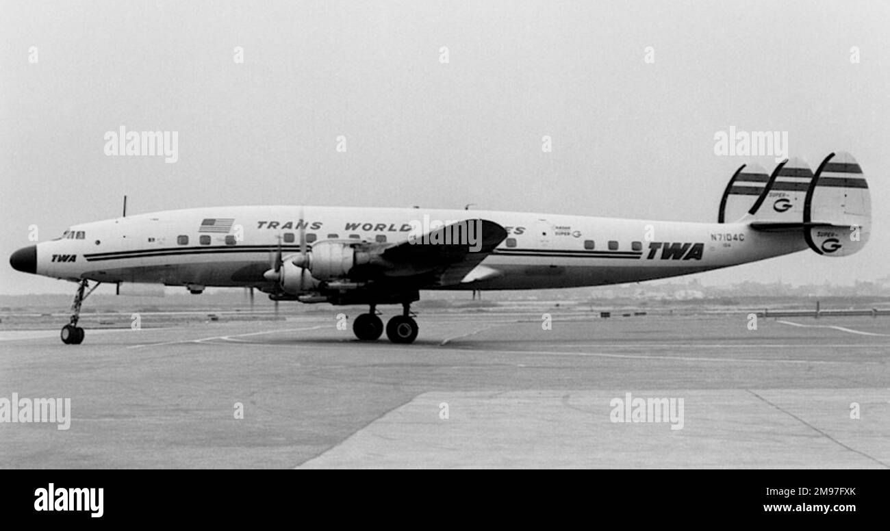 Lockheed 1049G Super Constellation of TWA's N7104C at Idlewild, later ...