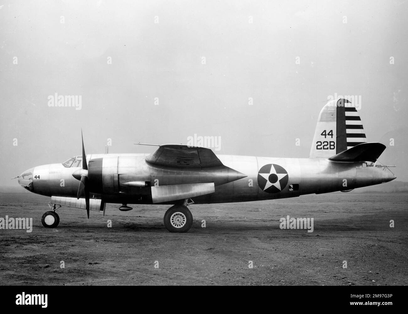 Martin B-26 (side view, on the ground) of 1944 22B' Stock Photo - Alamy