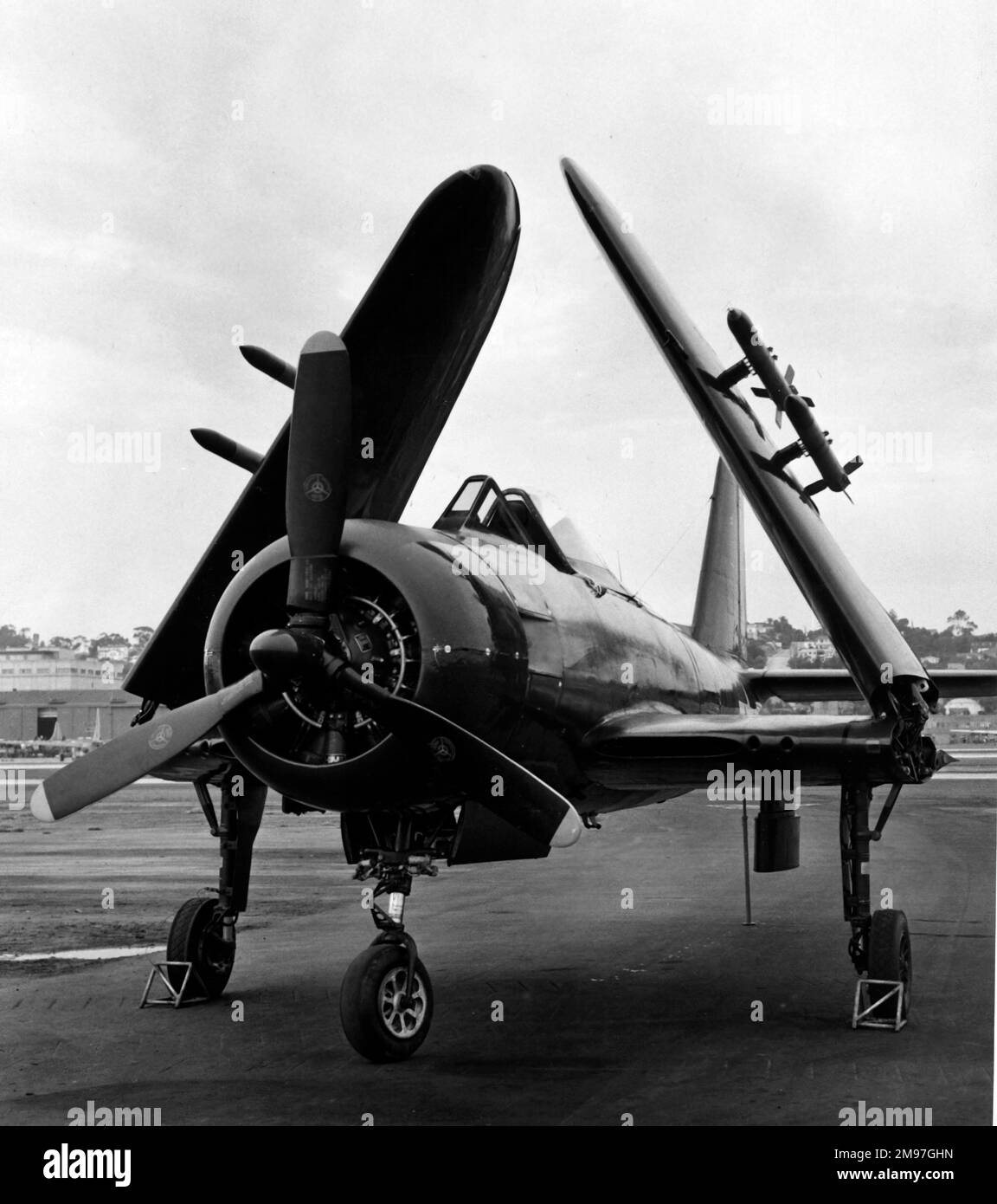 Ryan FR-1 Fireball -seen folded as aboard a carrier, this fighter first ...