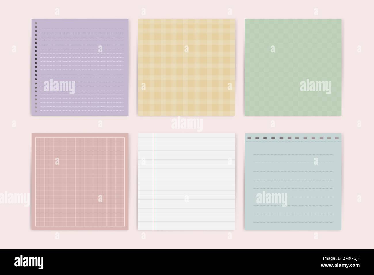 Colorful note paper collection vector Stock Vector Image & Art - Alamy