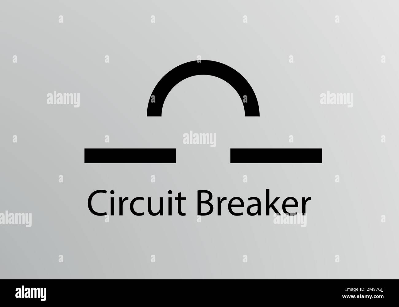 Circut Breaker Engineering Symbol, Vector symbol design. Engineering ...