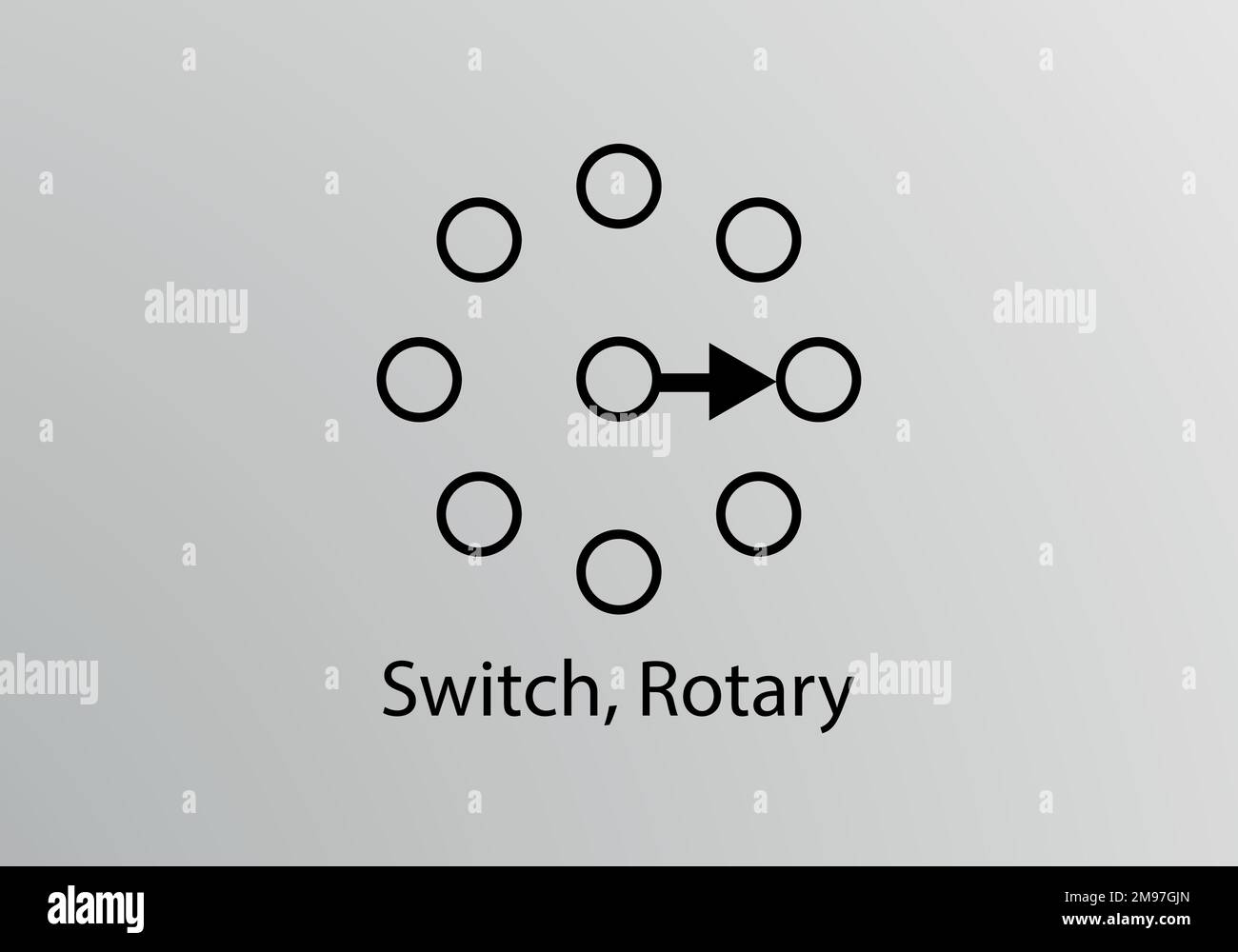 Switch Rotary Symbol, Vector symbol design. Engineering Symbols Stock ...