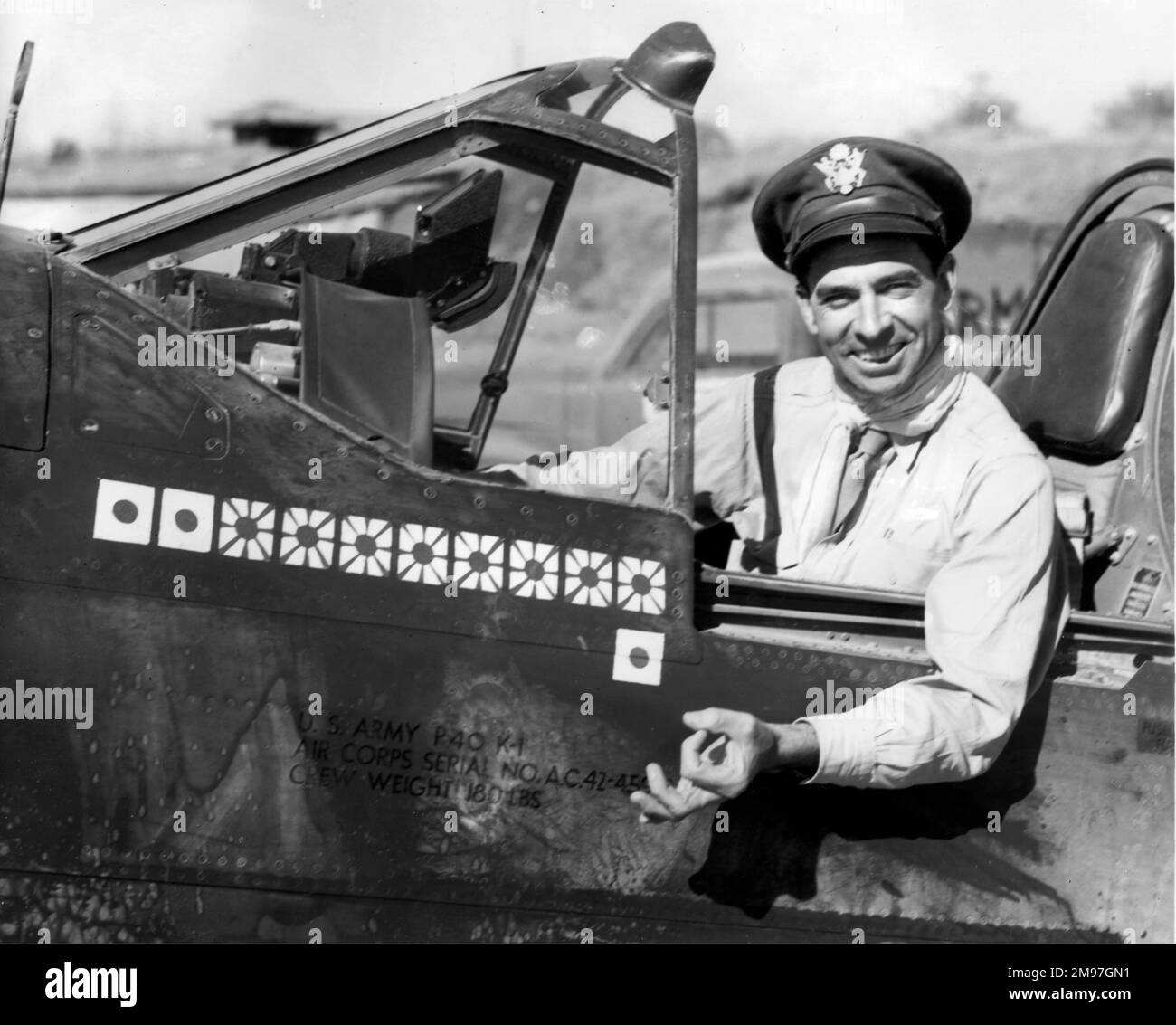 Scott, Robert L US Army and AVG pilot in Curtiss P-40 Stock Photo - Alamy