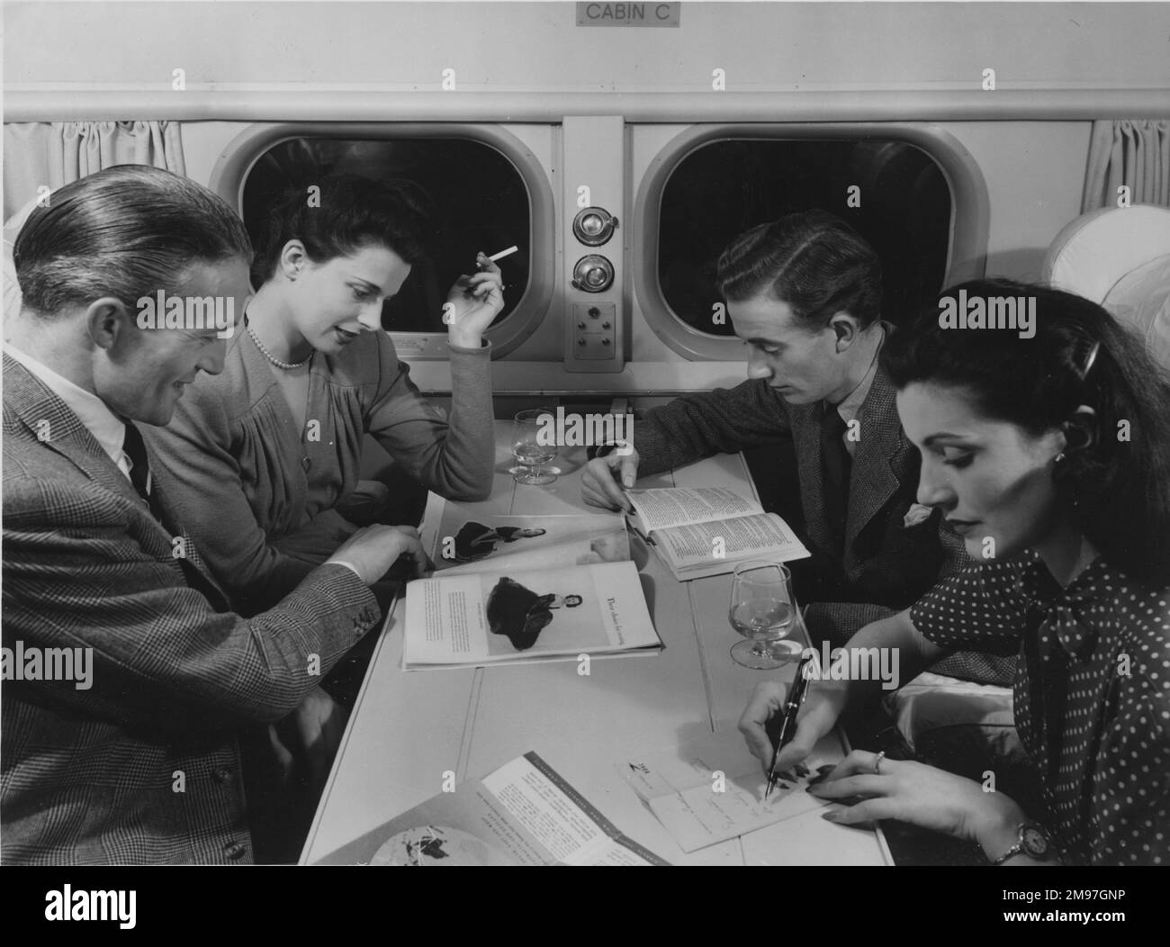 Short S45 Solent interior -Cabin C Stock Photo - Alamy