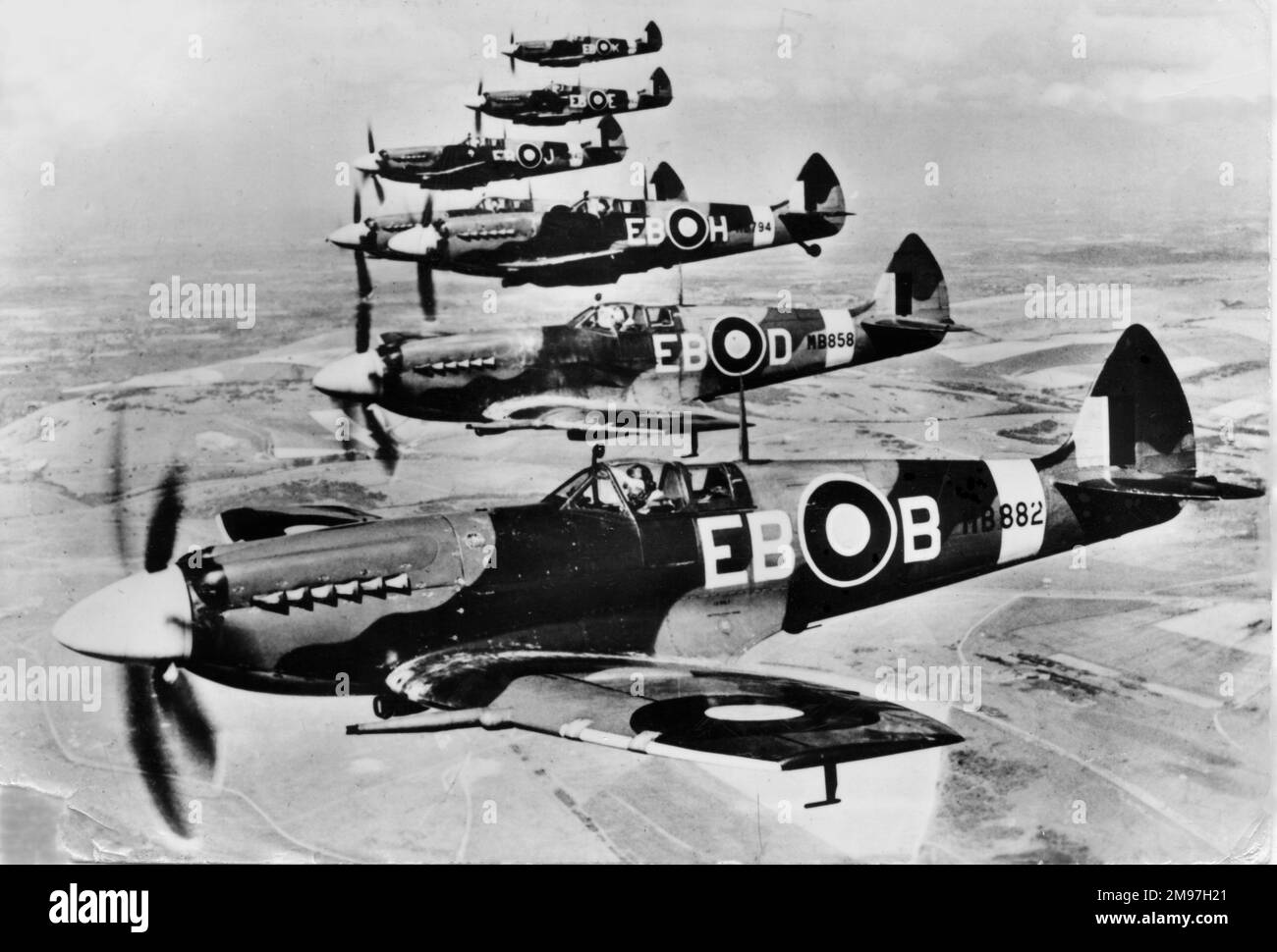 Supermarine Spitfire XII in echelon of No41 Sdn Stock Photo - Alamy