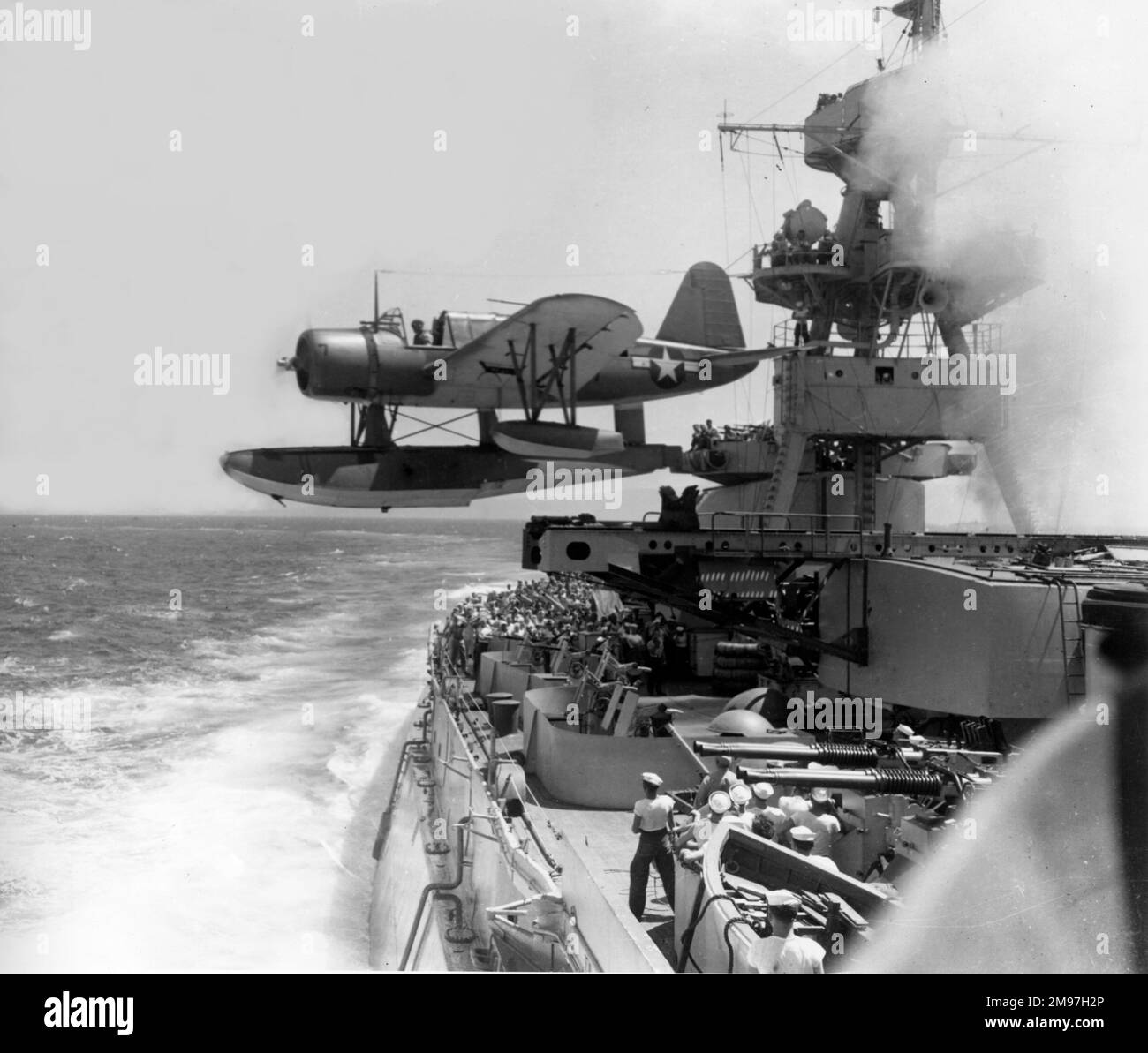 Vought OS2U-2 Kingfisher-departs USS Texas Stock Photo - Alamy