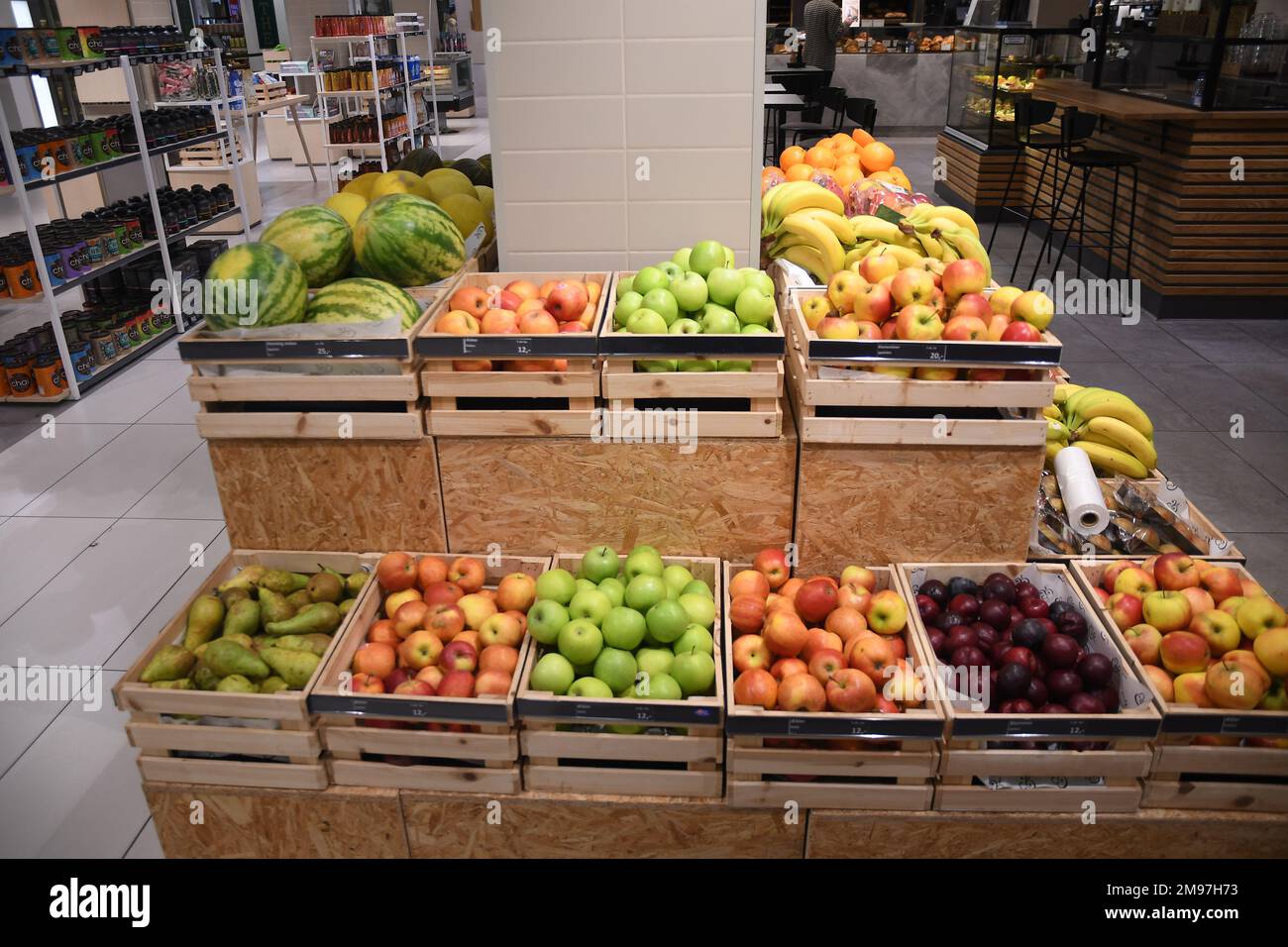 Copenhagen/Denmark/17 January 2023/ Various fruits on sale in danish ...