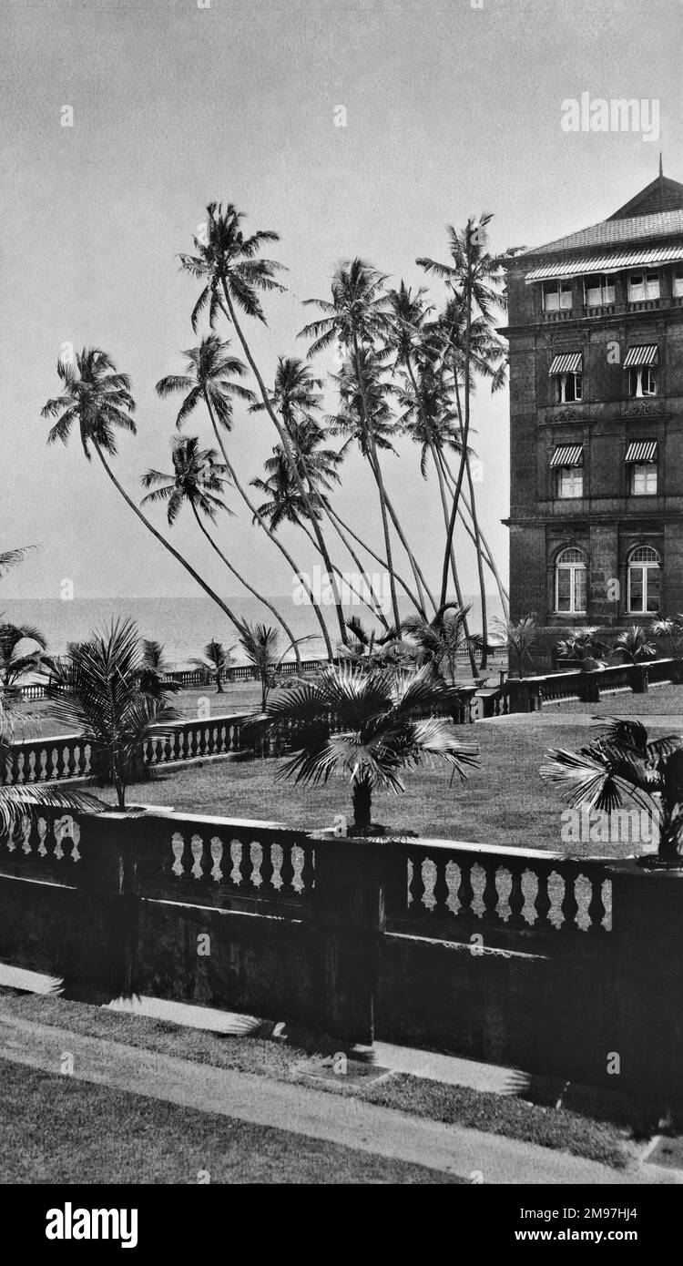 A corner of the Galle Face Hotel, Colombo, Sri Lanka, with a cluster of ...