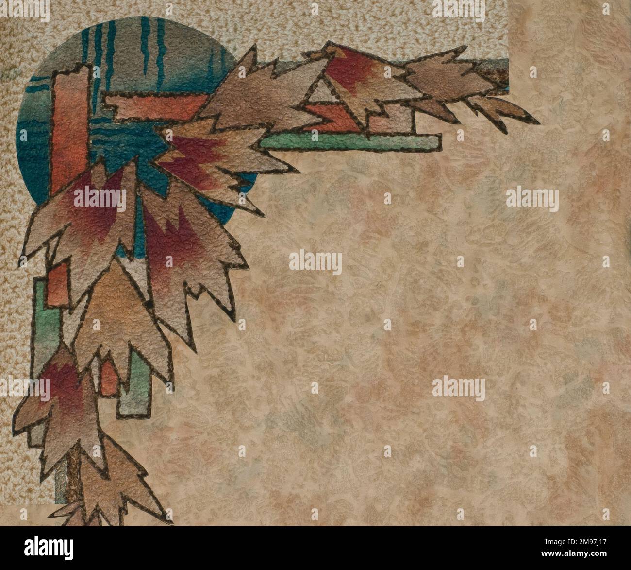 Corner design in an SMB wallpaper sample book Stock Photo - Alamy