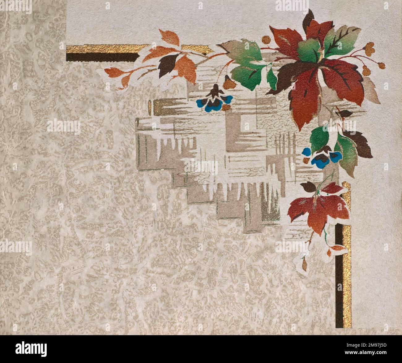 Corner design in an SMB wallpaper sample book Stock Photo - Alamy