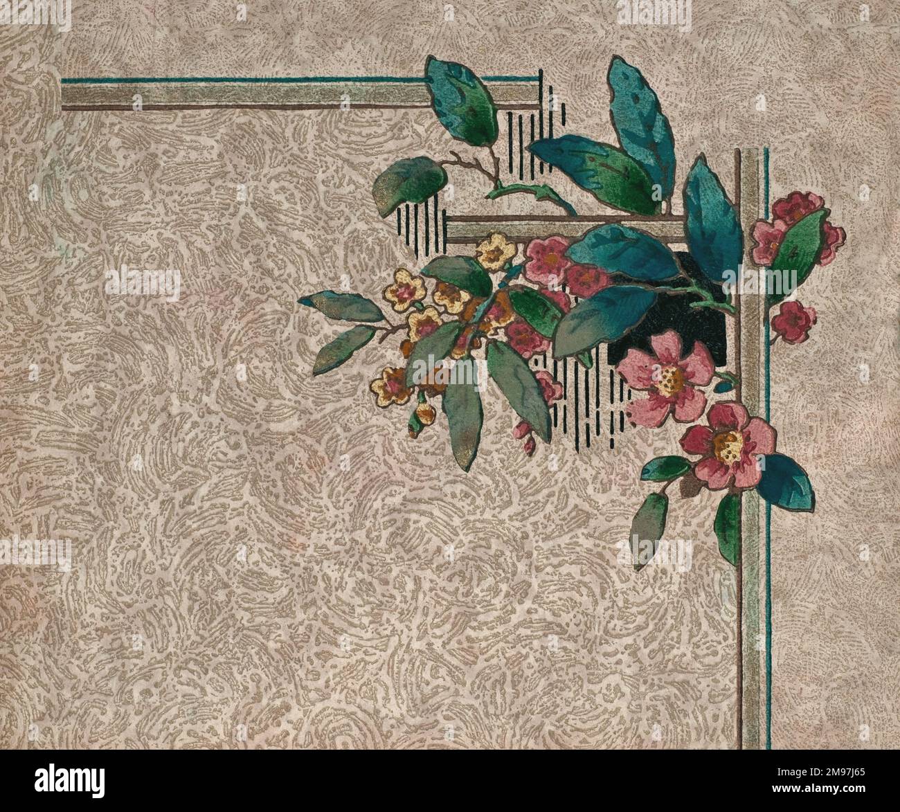 Corner design in an SMB wallpaper sample book Stock Photo - Alamy