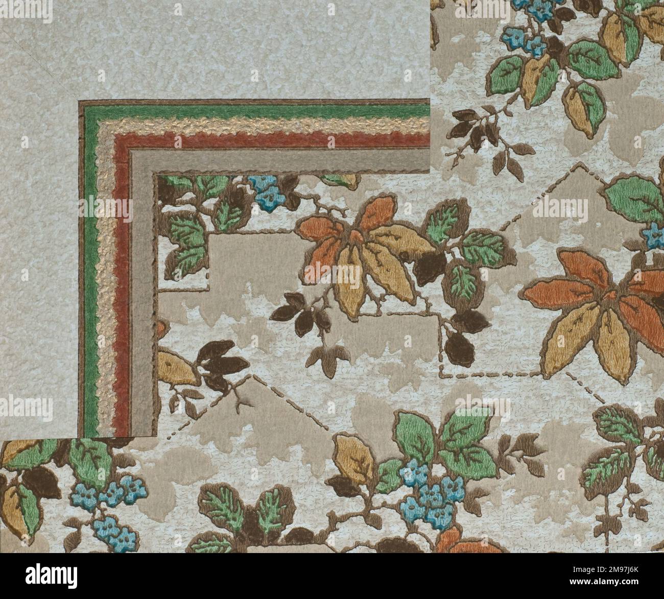 Corner design in an SMB wallpaper sample book Stock Photo - Alamy