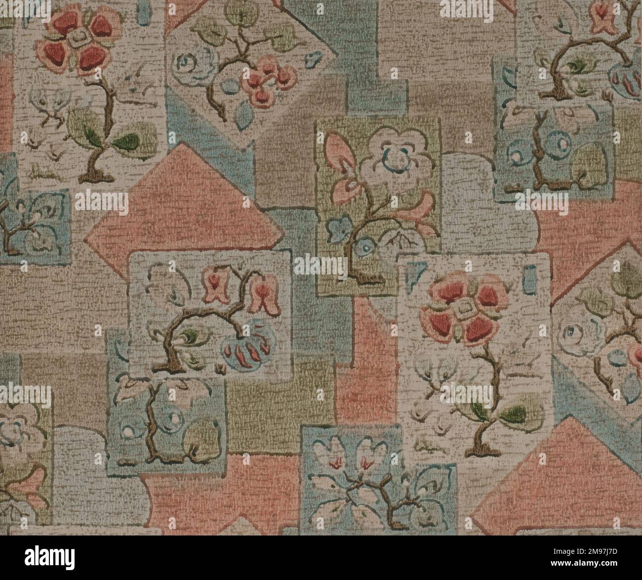 Floral design in an SMB wallpaper sample book Stock Photo - Alamy