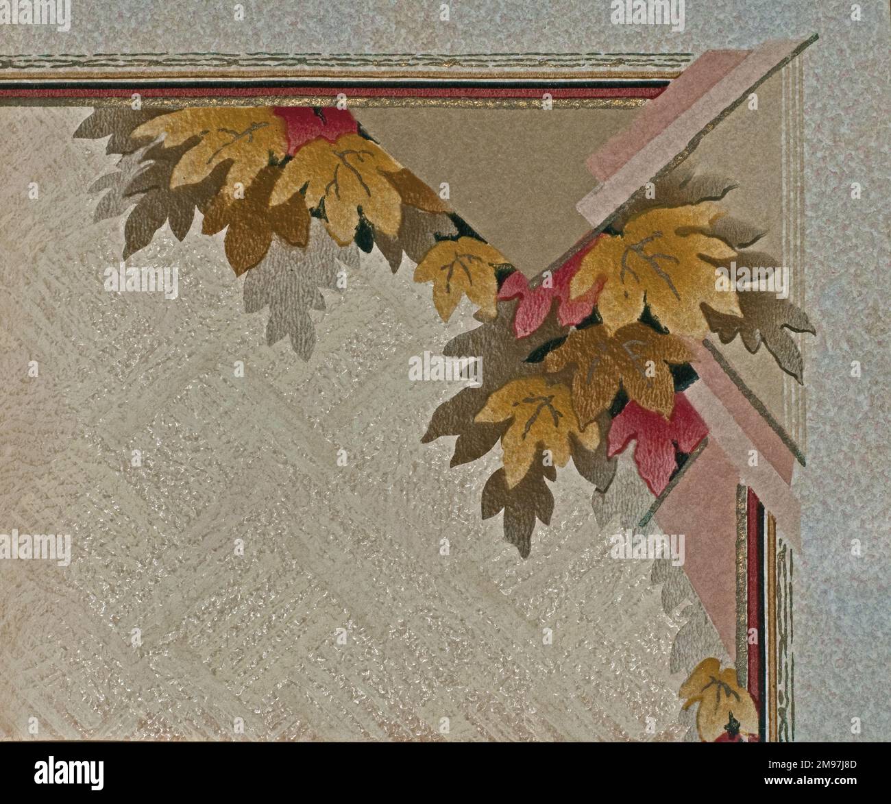 Corner design in an SMB wallpaper sample book Stock Photo - Alamy
