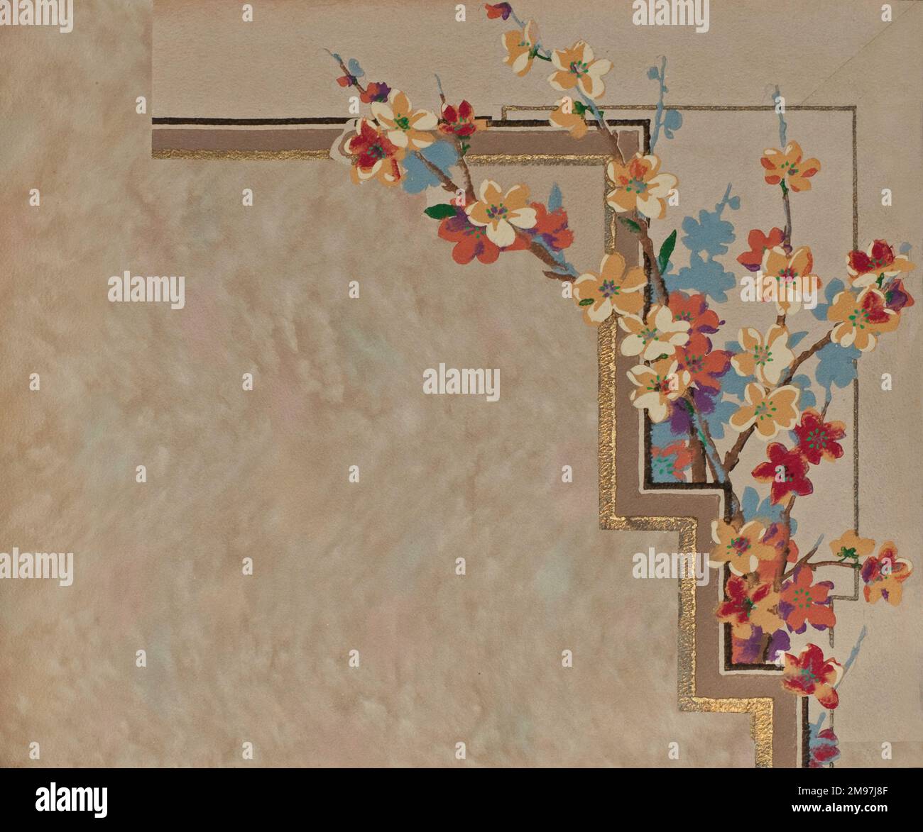 Corner design in an SMB wallpaper sample book Stock Photo - Alamy