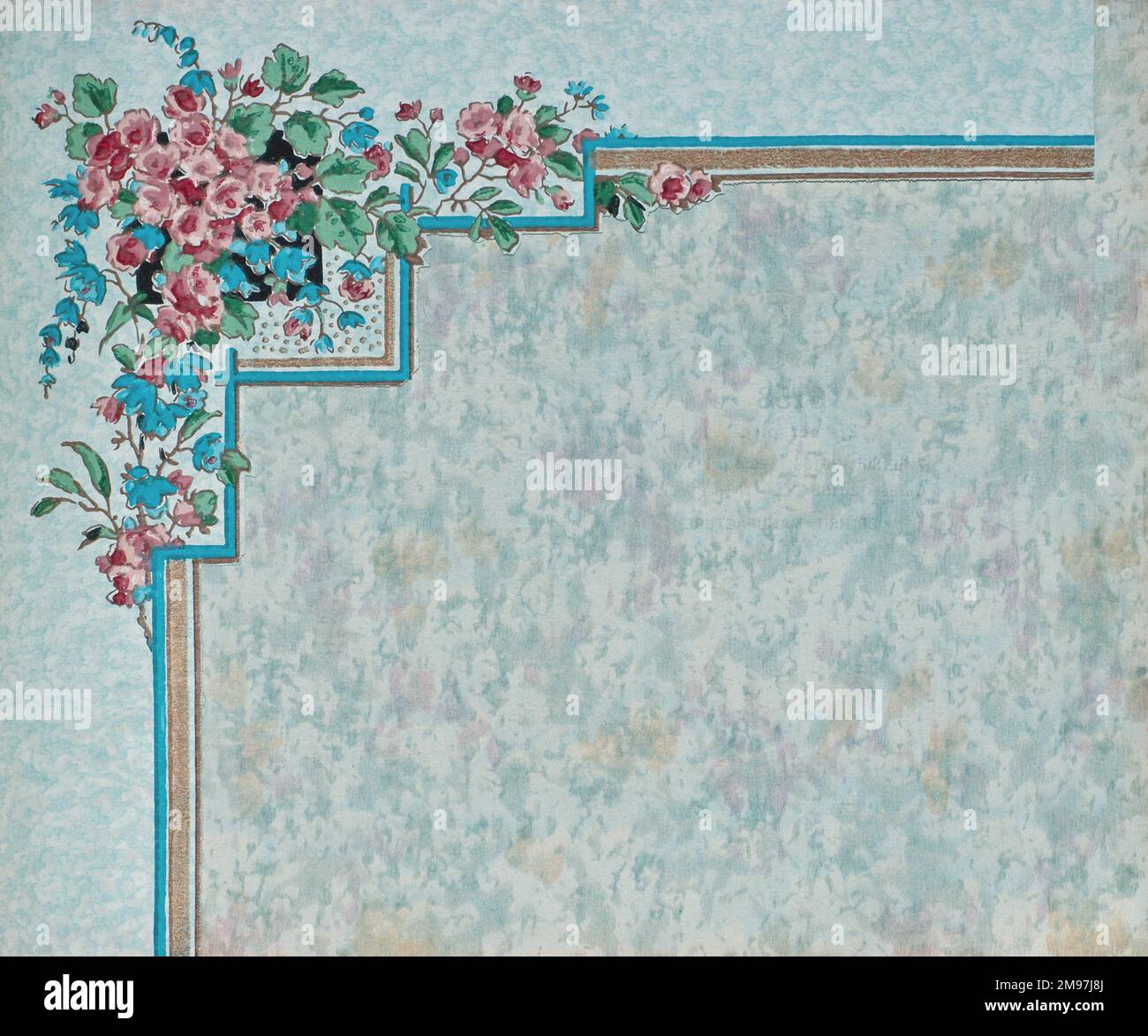 Corner design in an SMB wallpaper sample book Stock Photo - Alamy