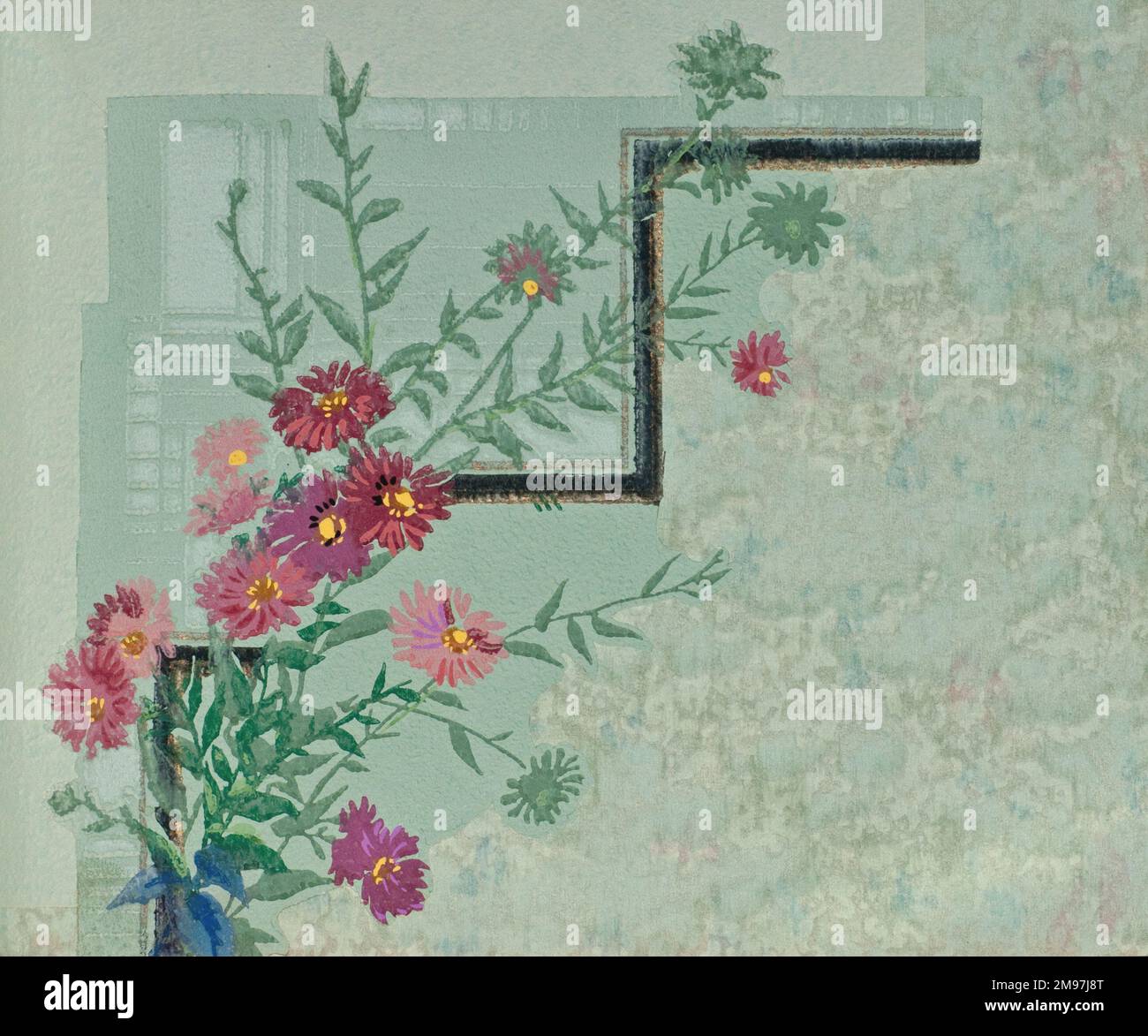 Corner design in an SMB wallpaper sample book Stock Photo - Alamy