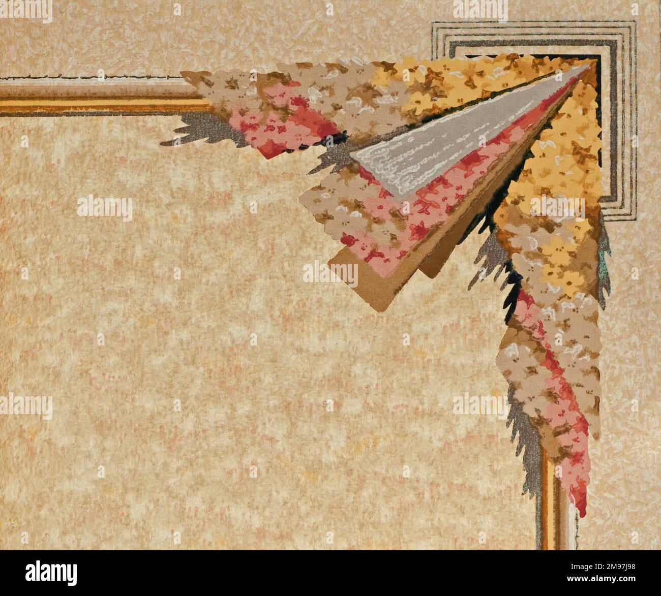 Corner design in an SMB wallpaper sample book Stock Photo - Alamy