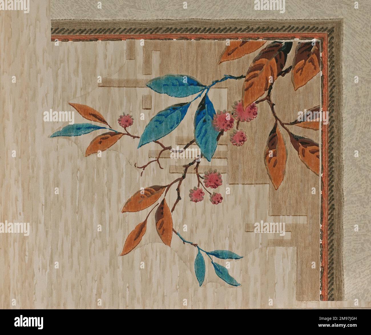 Corner design in an SMB wallpaper sample book Stock Photo - Alamy